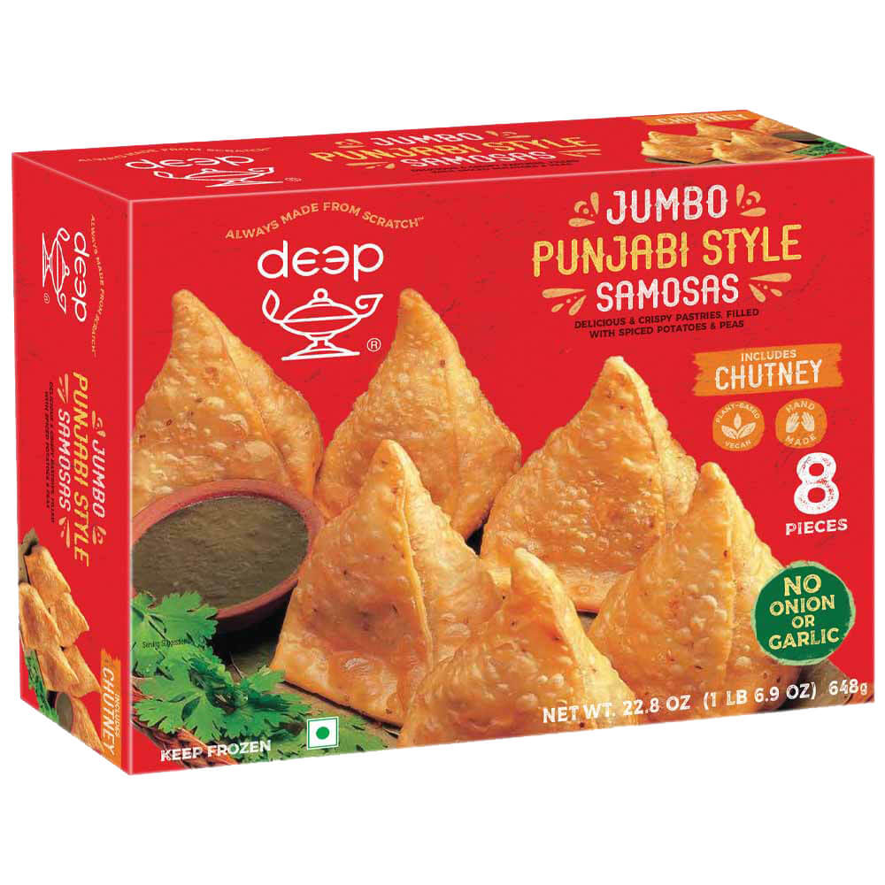 Deep Frozen Punjabi Samosa with chutney 8 pcs :: Shalamar Foods