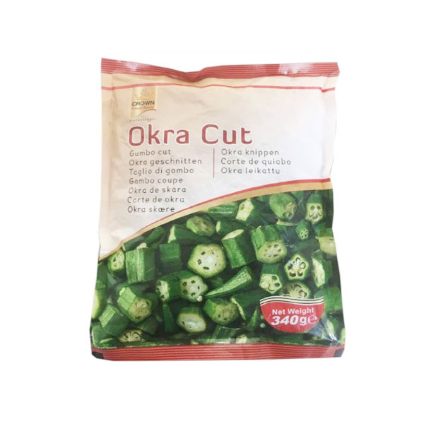 Crown Frozen Okra Cut 340g :: Shalamar Foods
